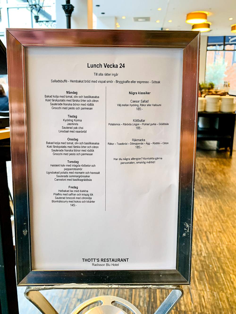 Lunch Radisson Blu Malmö Restaurang Thott's Malmö - Lunchmeny idag ...